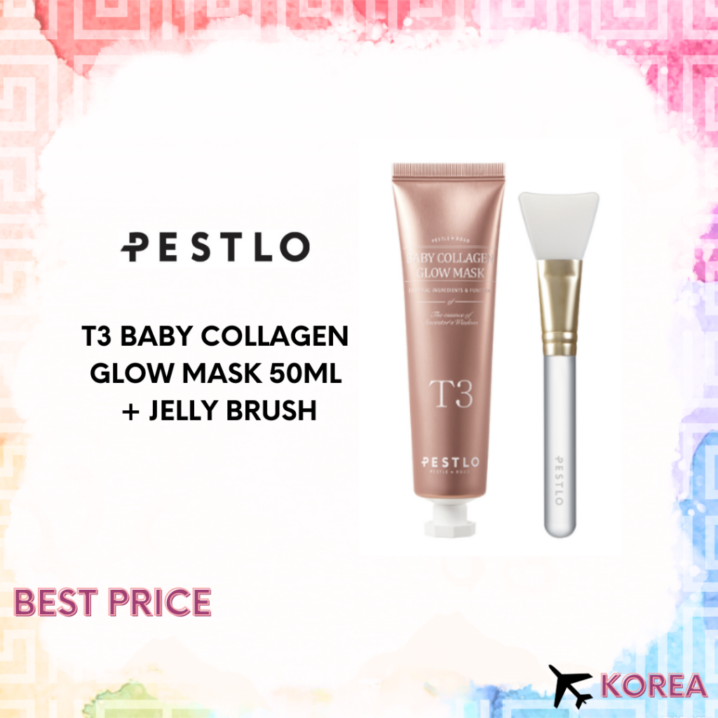 PESTLO T3 Baby Collagen Glow Mask 50ml + Jelly brush / Korean Peel Off ...