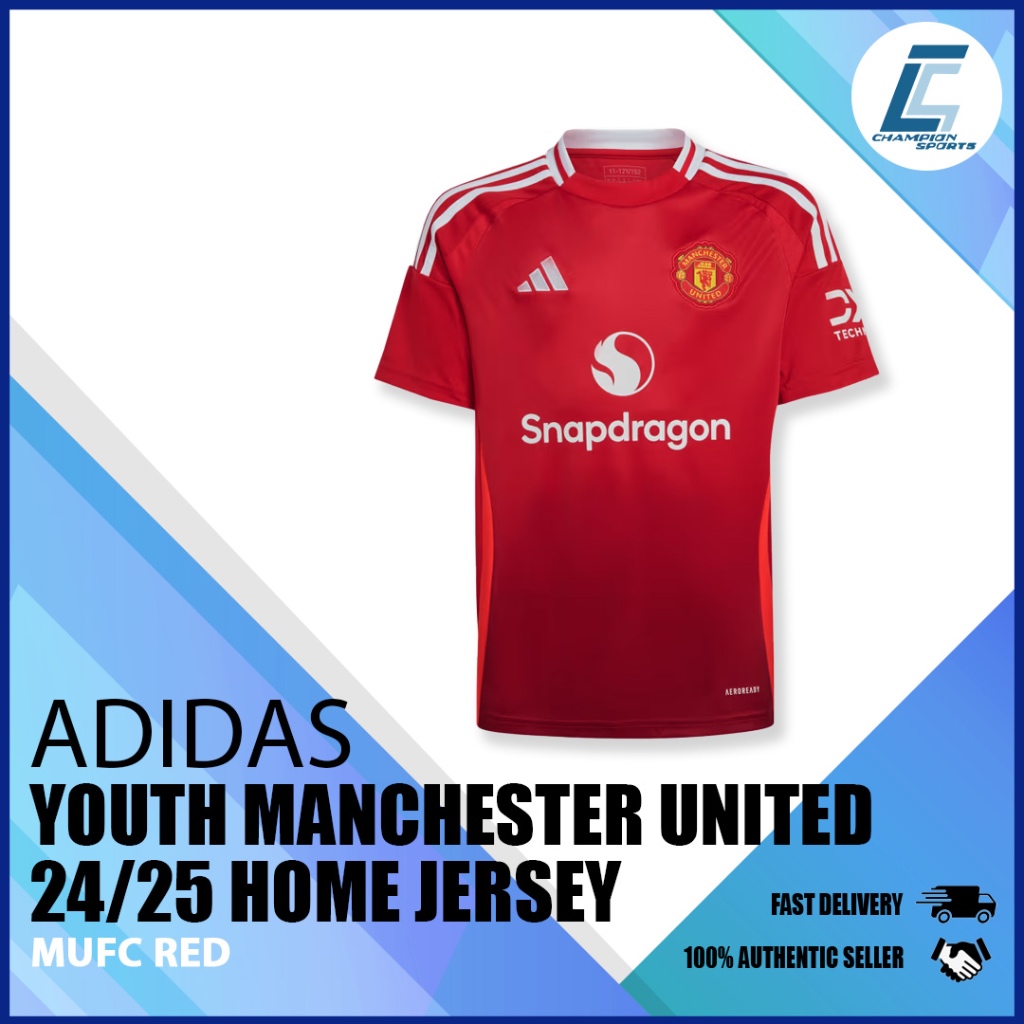 Adidas Youth Manchester United 24/25 Home Jersey (IT1972) (A2/RO ...