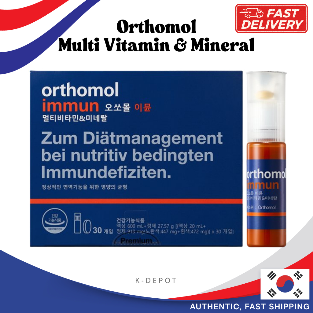 ORTHOMOL Immun Multi-Vitamin & Mineral Daily Pack – 20 ml Liquid + 919 ...