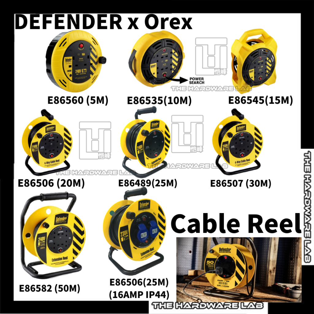 {The Hardware Lab}Orex X Defender Industrial Extension Wire Cable Reel ...
