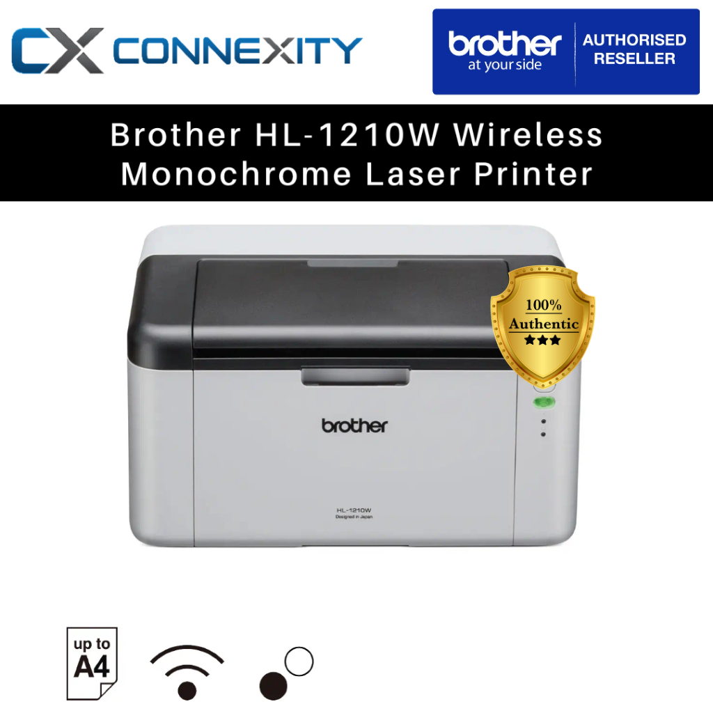 Brother HL-1210W Wireless Monochrome Laser Printer Brother Laser ...