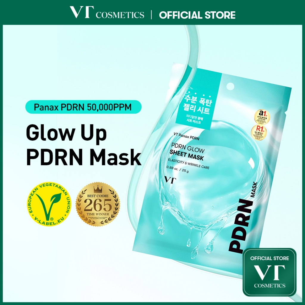 [VT] PDRN Glow Sheet mask Vegan PDRN Jelly Mask Hydrating & Brightening ...