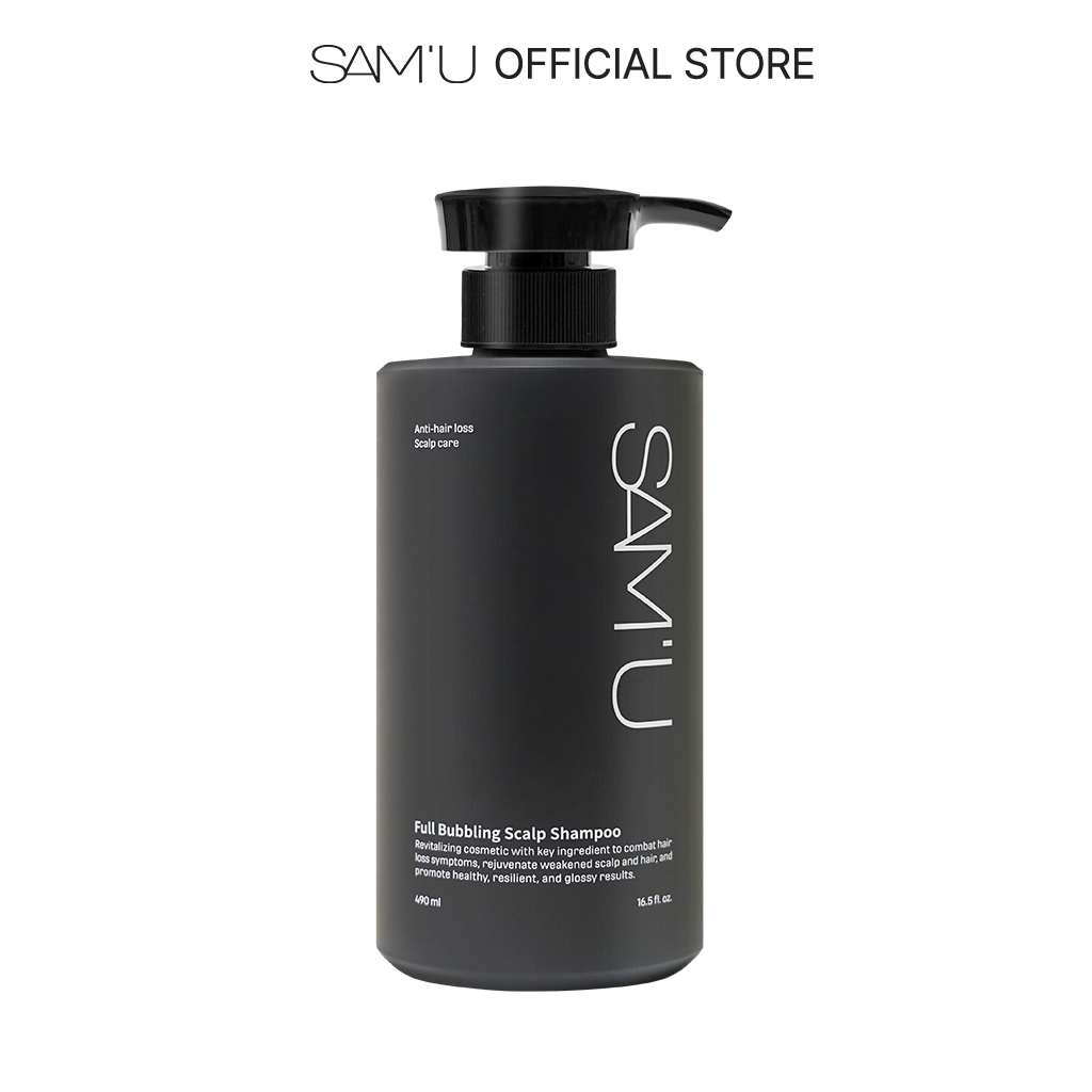 SAM’U Full Bubbling Scalp Shampoo 490ml, Scalp Shampoo, Deep Cleansing ...