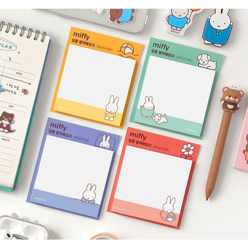 Miffy Colorful Sticky Notes Memo Pad Korean Stationery | Shopee Malaysia