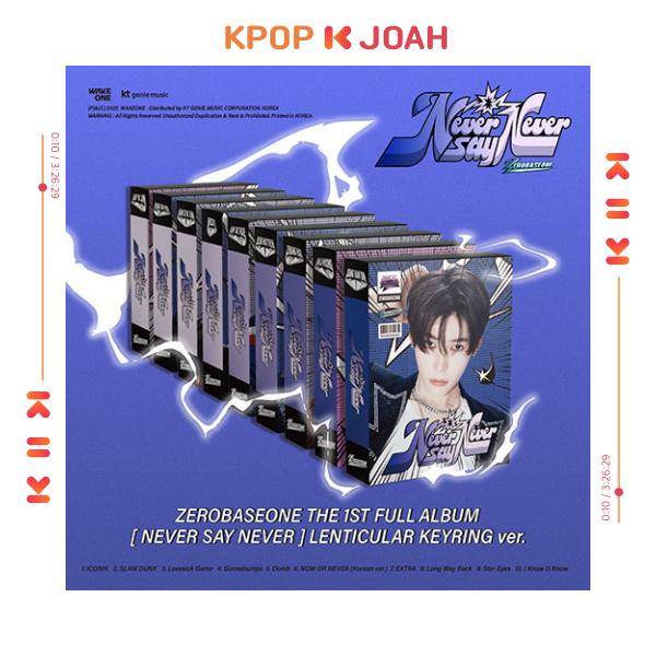 (LENTICULAR KEYRING Ver.) ZB1 (ZEROBASEONE) [NEVER SAY NEVER] 1st Full ...