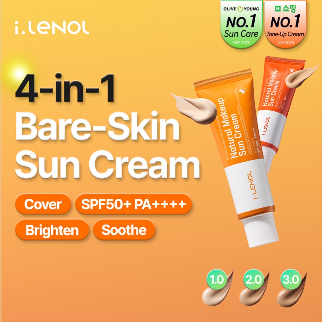 [I-LENOL] Natural No-Make Up Suncream (50ml) | Shopee Malaysia