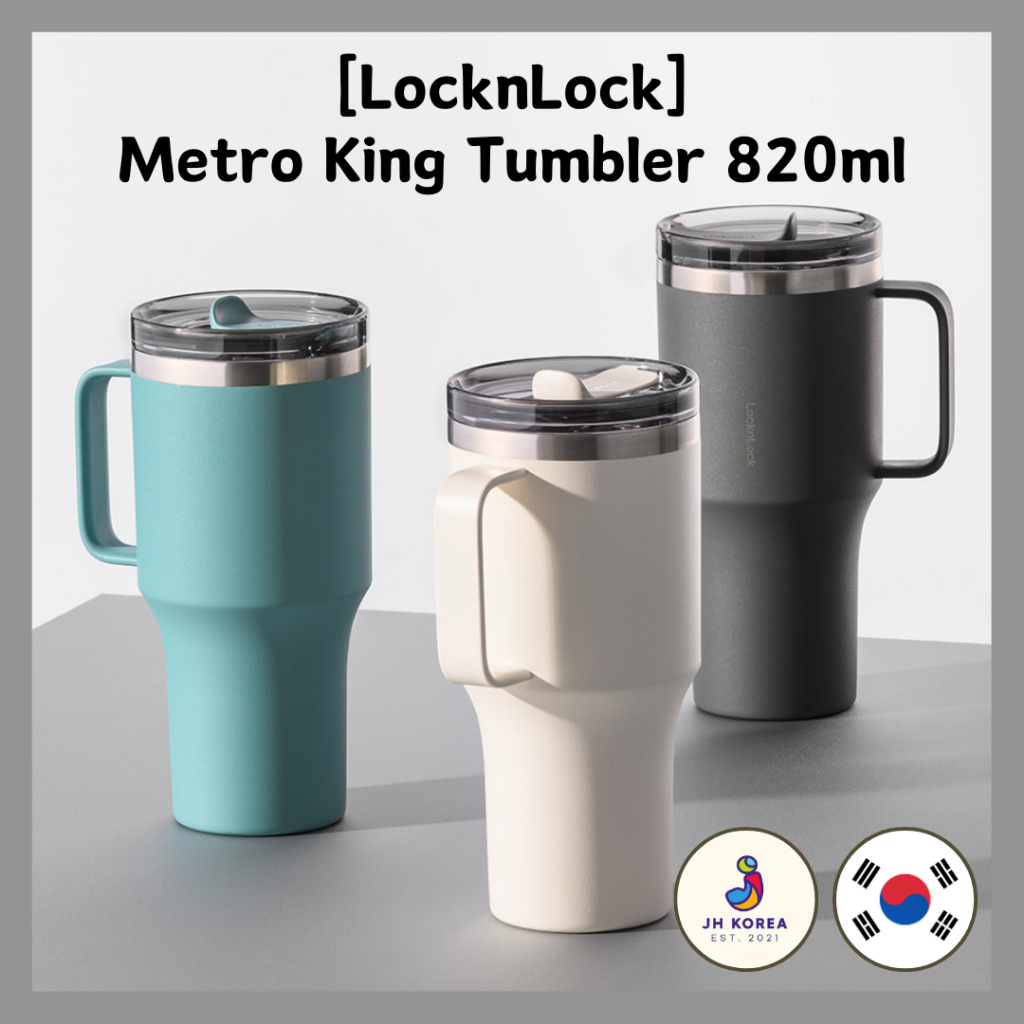 [LocknLock] Metro King Tumbler 820ml Grey / Blue / Ivory / From Korea | Shopee Malaysia
