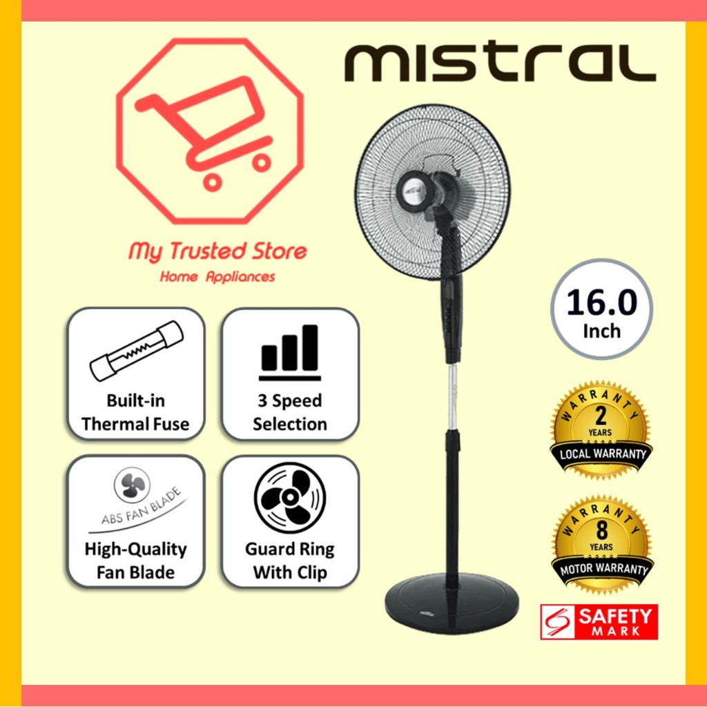 Mistral 16 Inch Stand Fan (MSF1628W) | Shopee Malaysia