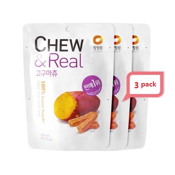 Cheongjeongwon Chew&Real Sweet Potato Chew (60gx3packs)/Diet snack/Kids ...
