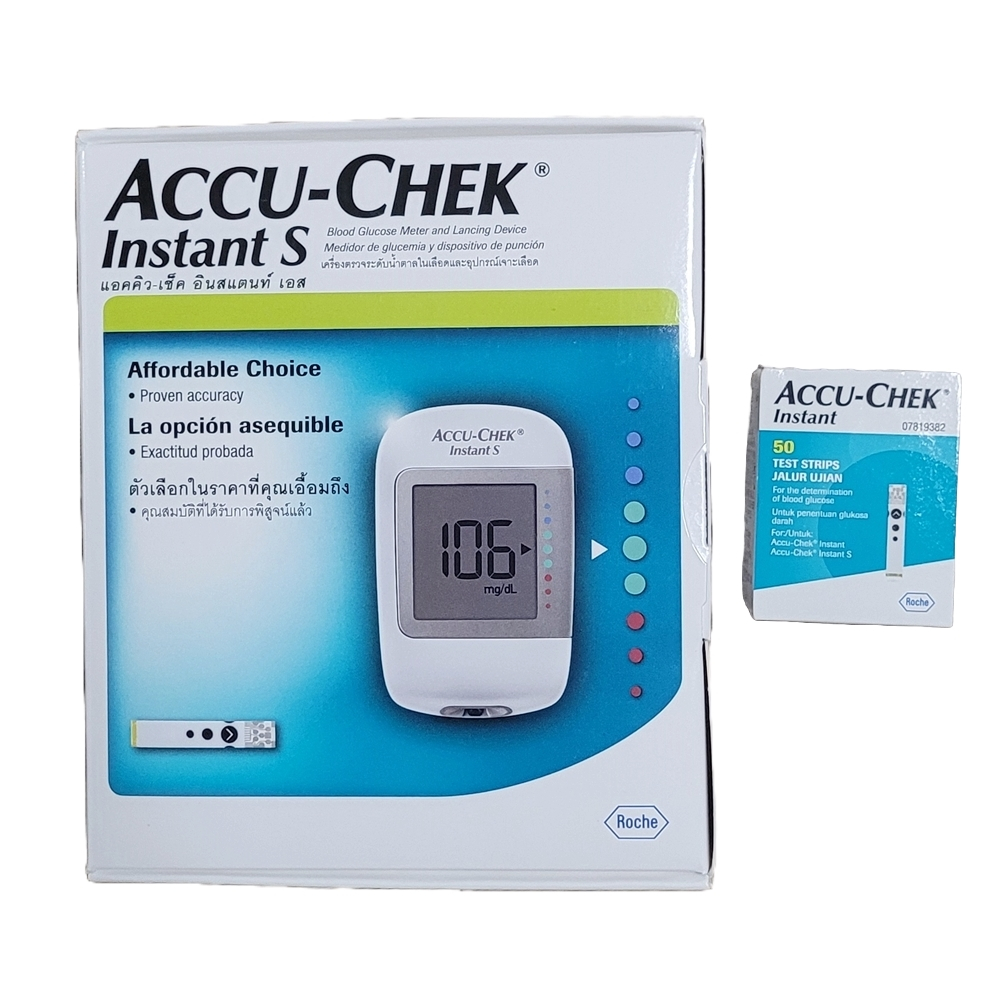 ACCU-CHEK Instant S Blood Glucose Monitoring Meter System with 50 ...