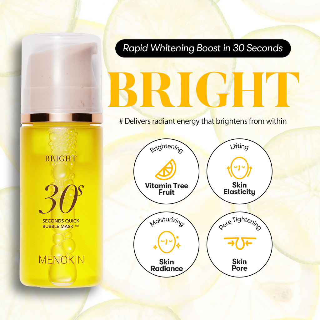 MENOKIN 30 Seconds Quick Bubble Mask BRIGHT | Shopee Malaysia