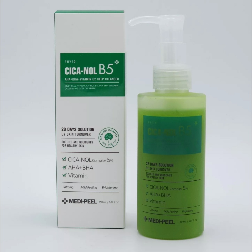 MEDI PEEL Phyto Cica Nol B5 AHA BHA Vitamin Calming O2 Deep Cleanser 150ml | Shopee Malaysia