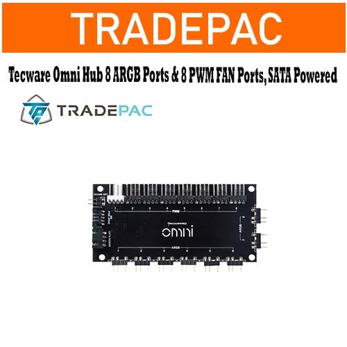 Tecware Omni Hub 8 ARGB Ports & 8 PWM FAN Ports, SATA Powered -TWAC ...