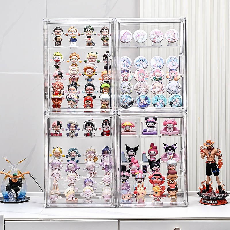 Full Acrylic Display Box w/ Shelf | POPMART Zimomo Labubu Blindbox ...
