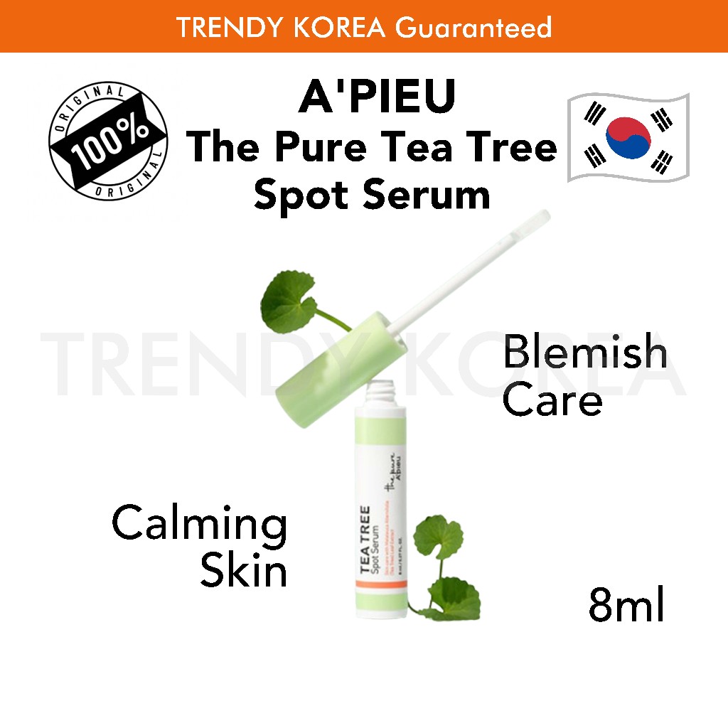 A'PIEU The Pure Tea Tree Spot Serum, Acne Treatment, 8ml (Acne Care ...