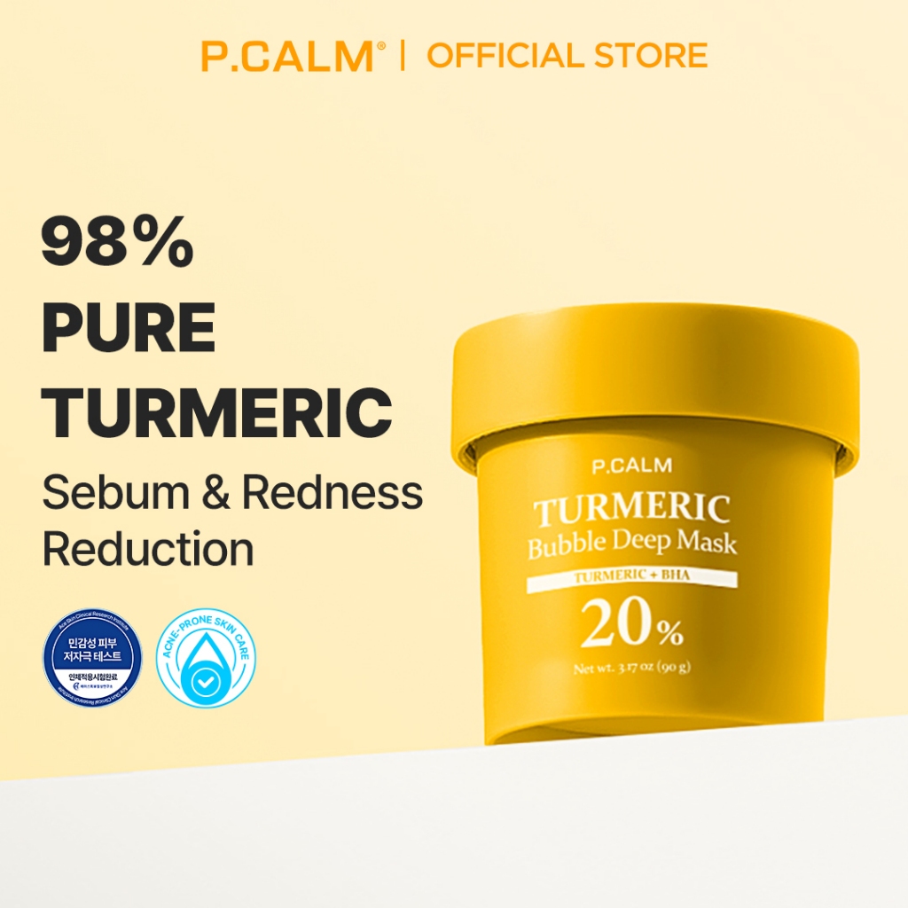 NEW [P.CALM] Turmeric Bubble Deep Mask 90g | Shopee Malaysia