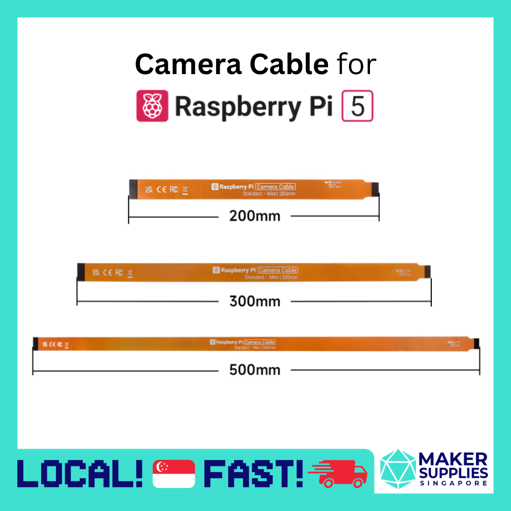 Raspberry Pi 5 Camera Cable (20cm/30cm/50cm) CSI FPC Flexible 22Pin To ...