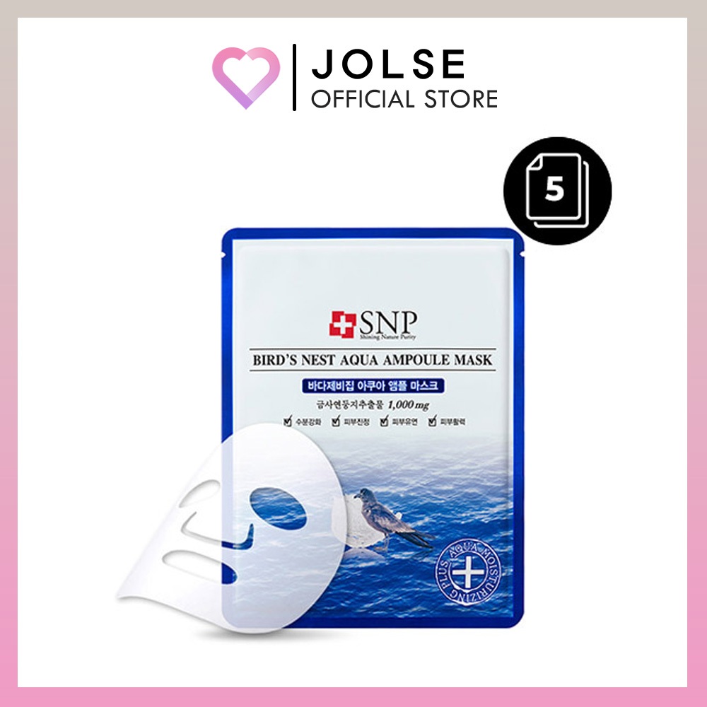 SNP Bird's Nest Aqua Ampoule Mask 5ea | Shopee Malaysia