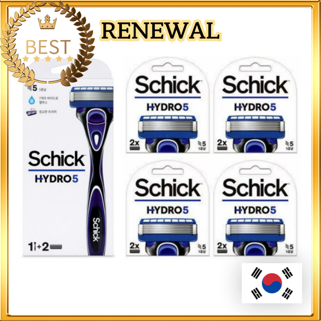 [Schick] HYDRO 5 Premium Razor Blade BODY + 13 PCS │Safety Men's ...