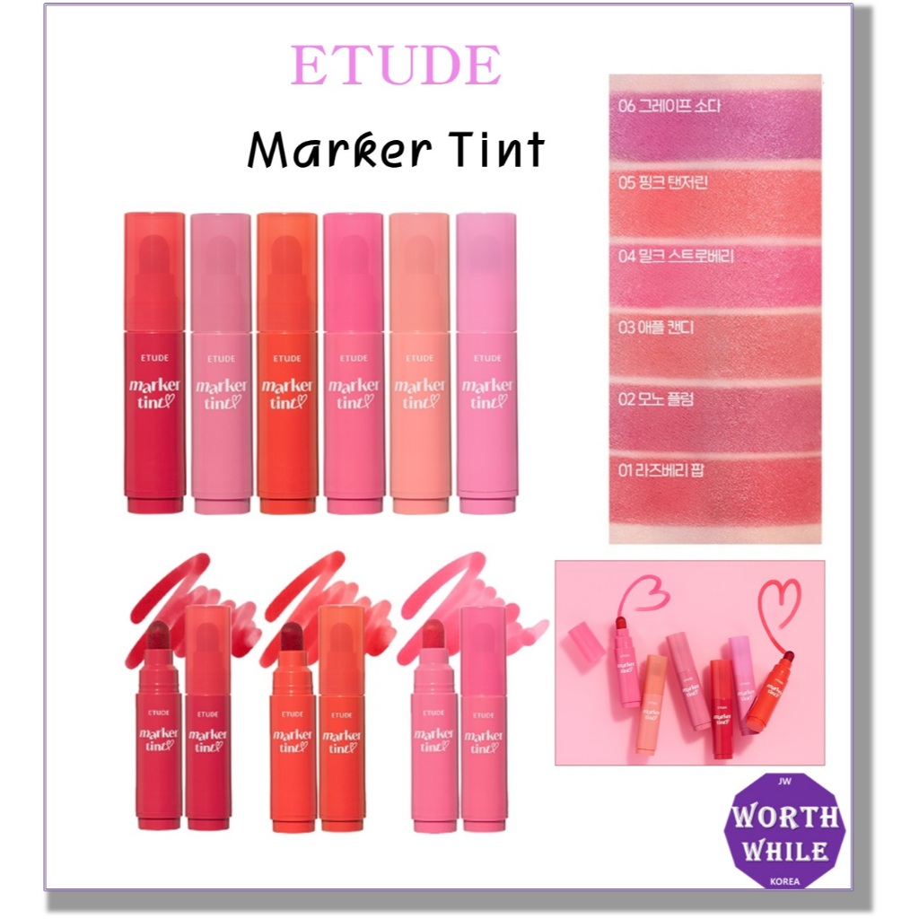 ETUDE / Marker Tint 6 Colors | Shopee Malaysia