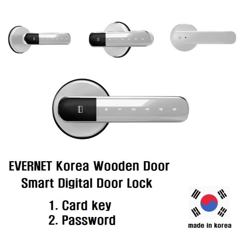 EVERNET Korea Wooden Door Smart Digital Door Lock / ABLE RS50 / Made in ...