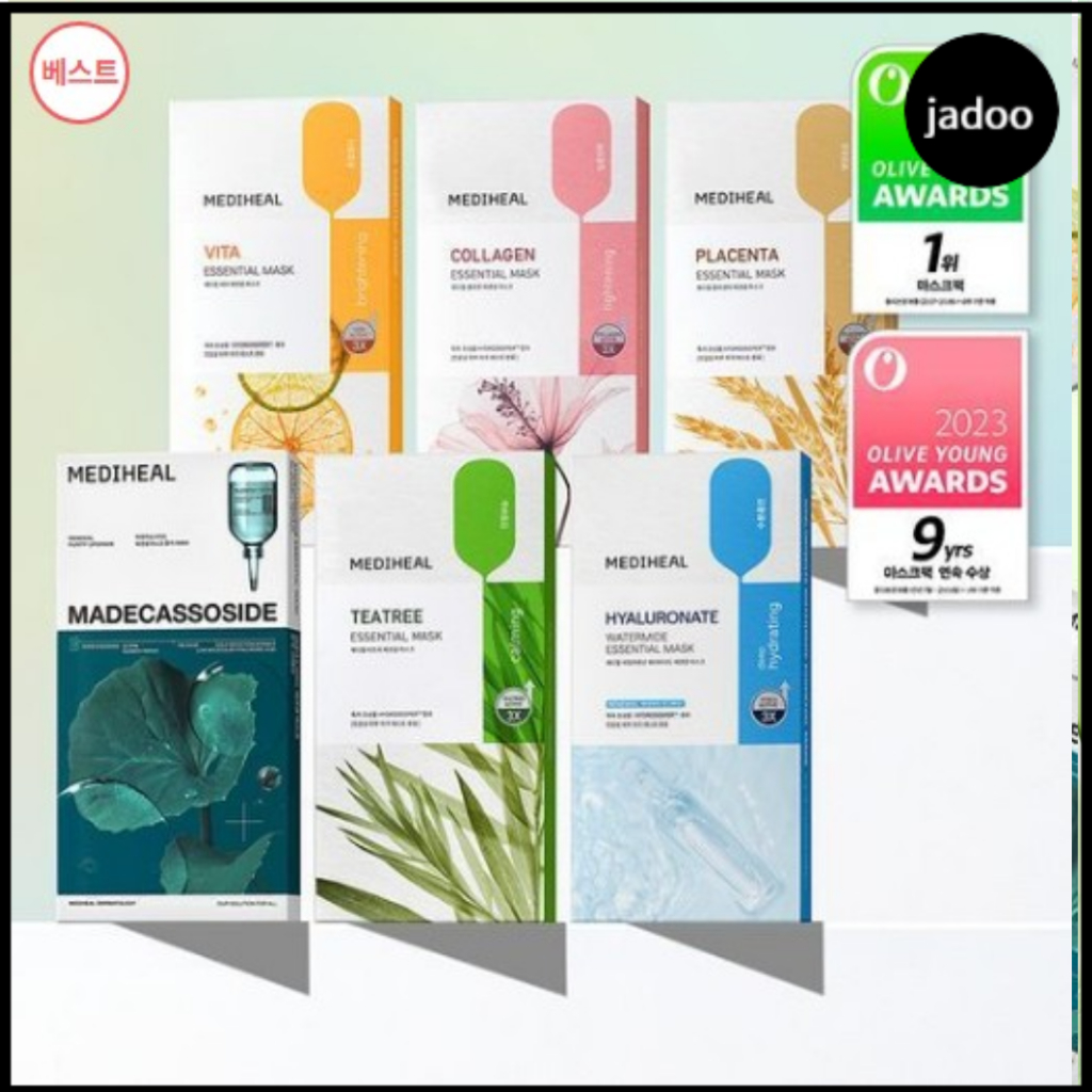 Mediheal Essential Face Mask Packs 10 sheets (1BOX) Select one from 6 ...