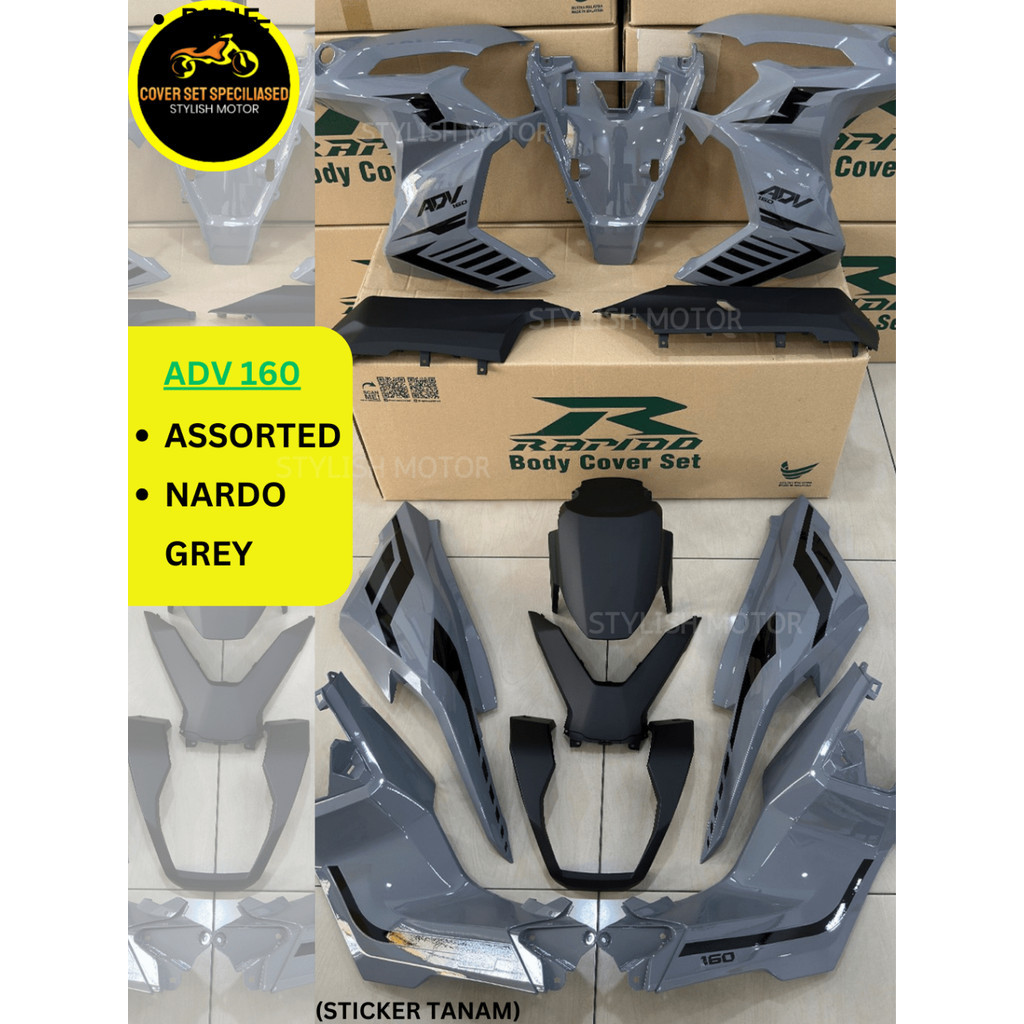 RAPIDO Cover Set HONDA Adv Adv160 Assorted Nardo Grey Body Cover ...