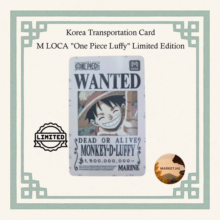 [EZL=CASHBEE] Korean transportation card 'One Piece Luffy' limited ...