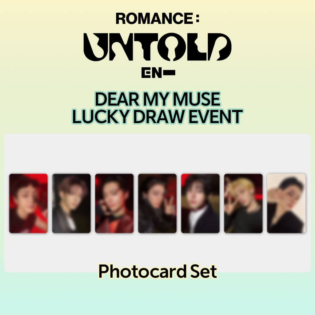 [SET] ENHYPEN DEAR MY MUSE LUCKY DRAW EVENT 'ROMANCE : UNTOLD' ENGENE Ver Photocard | Shopee ...