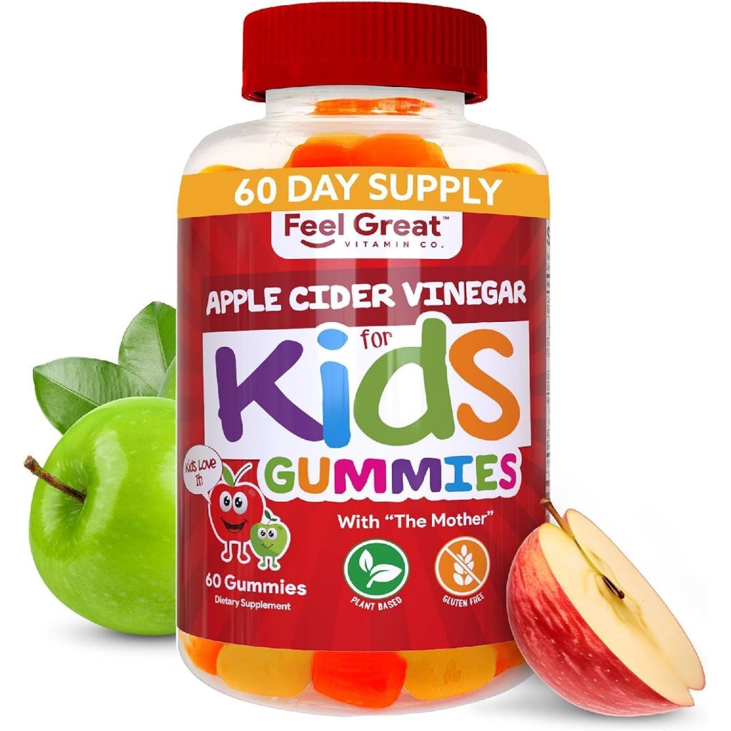 Feel Great Apple Cider Vinegar 60 Gummies for Kids | Rich in Digestive ...