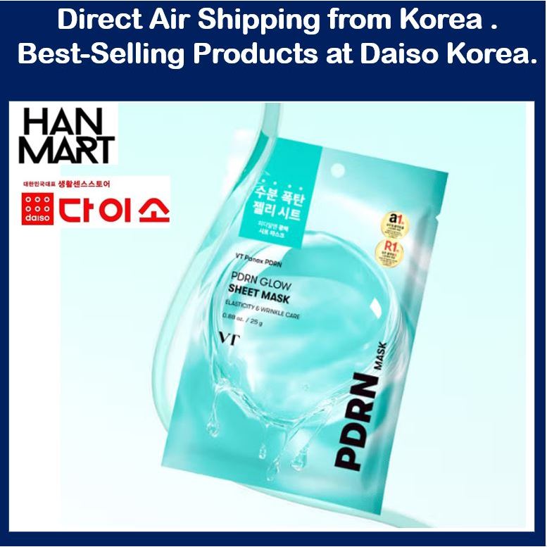 [ Daiso Beauty ]VT PDRN Glow Sheet Mask Pack 1 sheet 25 g [ Korea ...