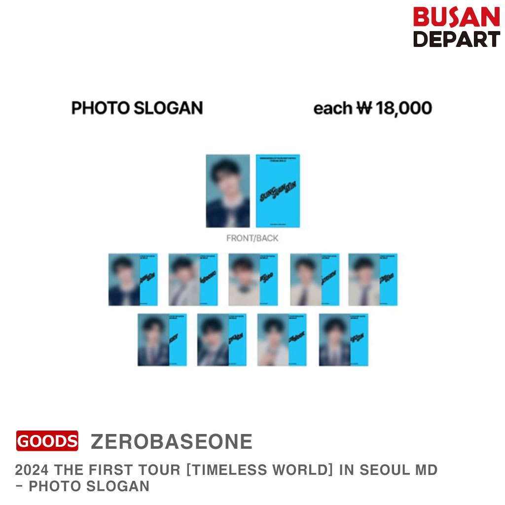 [PHOTO SLOGAN]2024 ZEROBASEONE THE FIRST TOUR [TIMELESS WORLD] IN SEOUL MD | Shopee Malaysia