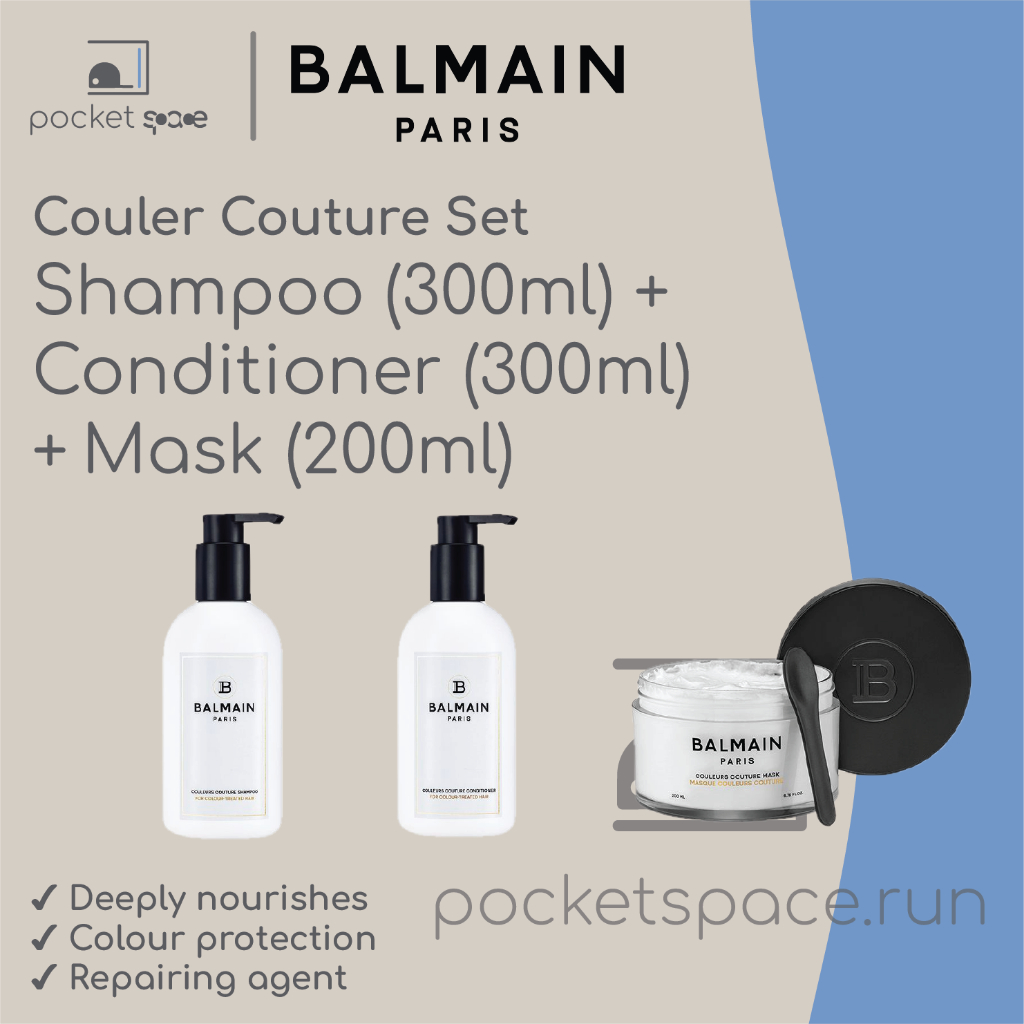 Balmain Paris Couleurs Couture Care Set (Shampoo, Conditioner, Hair ...