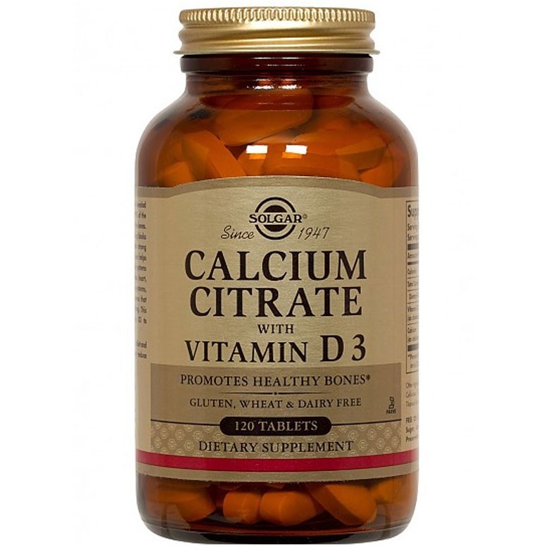 Made in USA - Solgar Calcium Citrate with Vitamin D3 Tablets, Gluten ...
