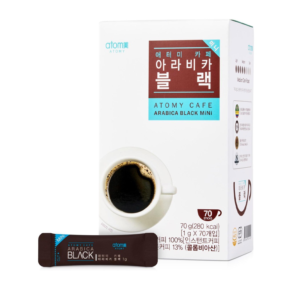 Atomy Cafe Arabica Black Coffee Mini 70T /70 Sticks | Shopee Malaysia
