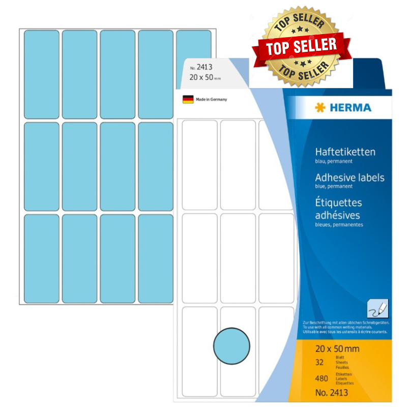 The Office Shoppe - HERMA Red Rectangle Sticker Office Pack Multi ...
