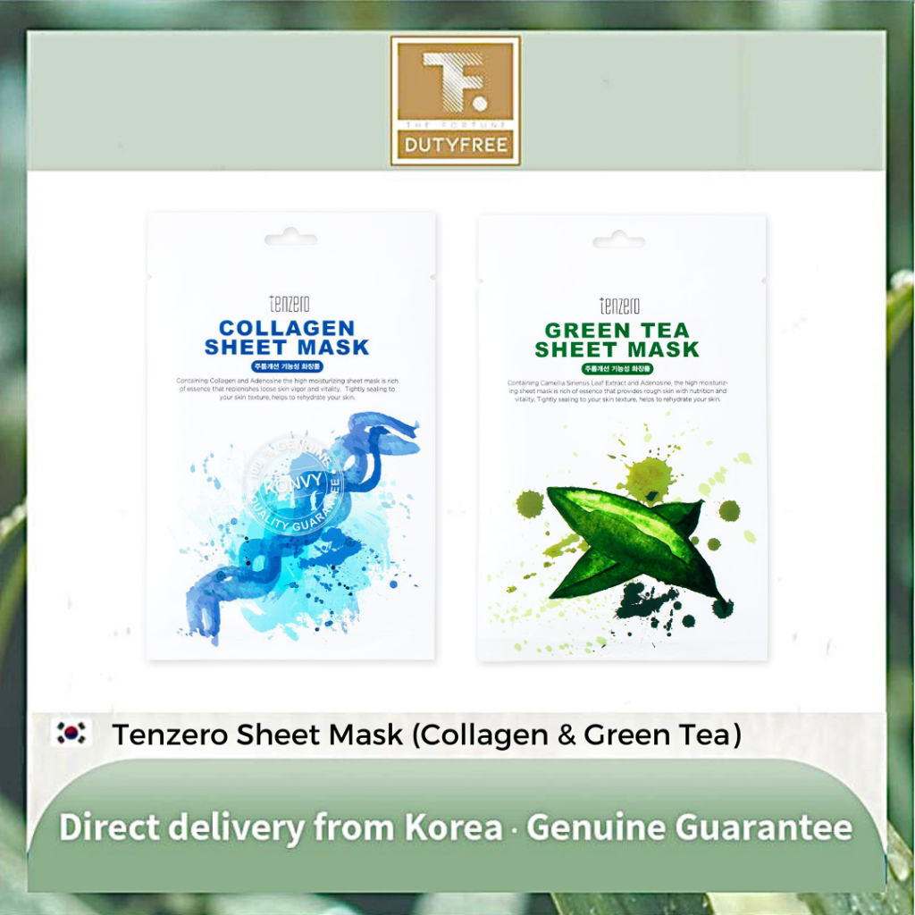 Tenzero Sheet Mask (Collagen & Green Tea) (10 Sheets) | Shopee Malaysia
