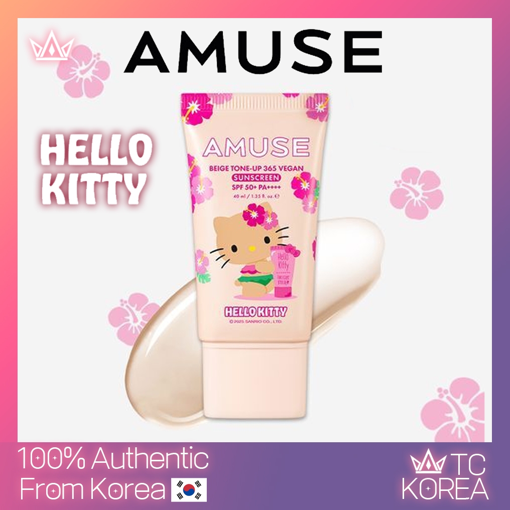 【AMUSE】 [LIMITED] TANNING HELLO KITTY BEIGE TONE-UP 365 VEGAN SUNSCREEN 40ml | Shopee Malaysia