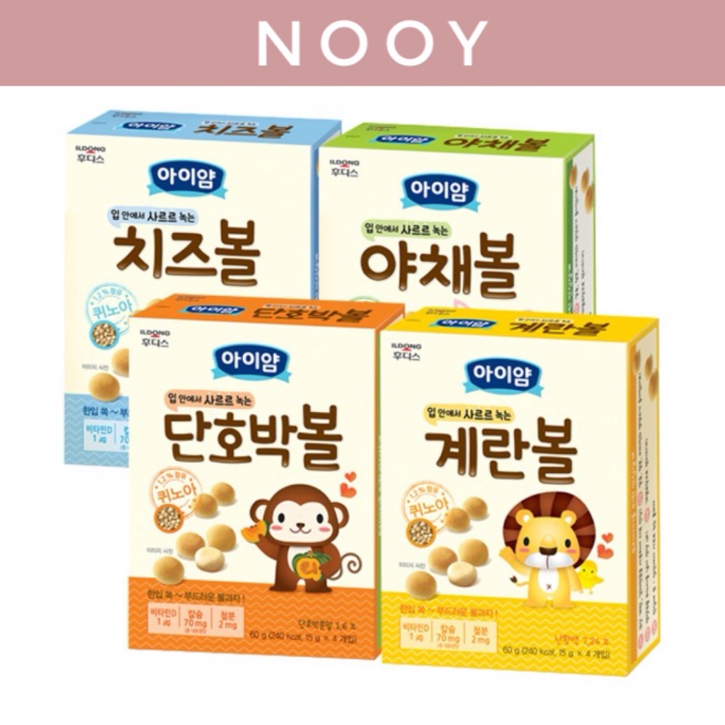 [Ildong Foodis] Baby Quinoa Ball Snack Ball Cookies 60g (Egg, Cheese ...