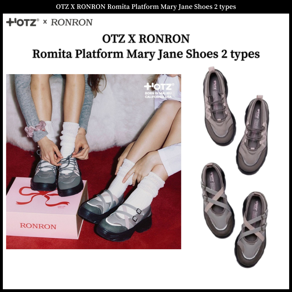 OTZ X RONRON Romita Platform Mary Jane Shoes 2 types | Shopee Malaysia