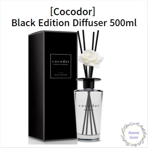 [Cocodor] Black Edition Diffuser 500ml Reed Stick 5 + White Flower ...