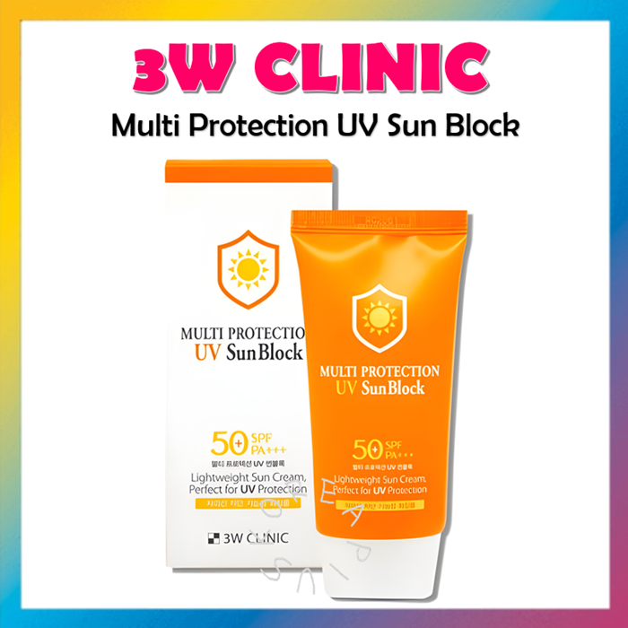 [3W CLINIC] Multi Protection UV Sun Block SPF50+ PA+++ 70ml | Shopee ...