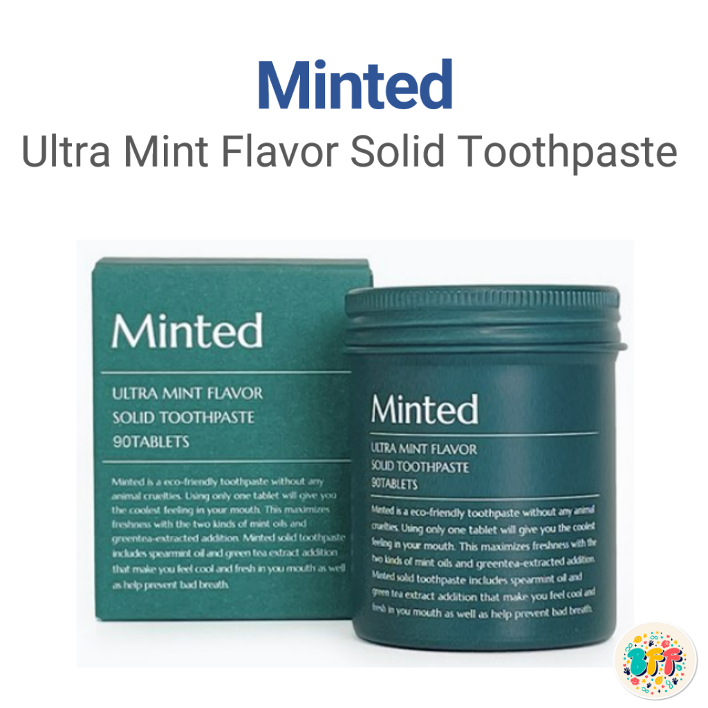 Minted Premium Ultra Mint Solid Toothpaste 90 tablets, 63 g (1.5 Months ...