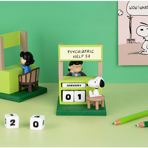 Snoopy Charlie Brown Perpetual Calendar Date changeable Peanuts Figure ...