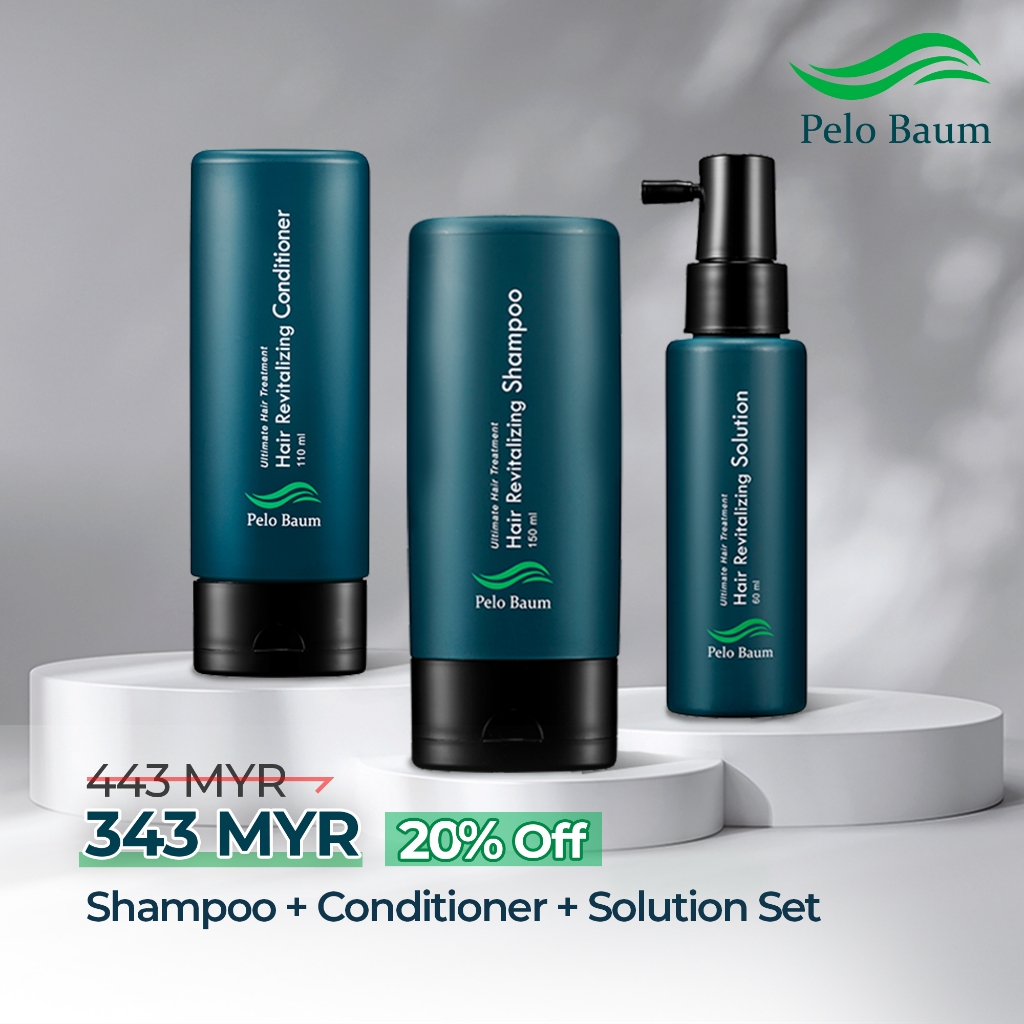 [Pelo Baum] Shampoo + Conditioner + Solution Set / Korea Hair Revitalizing / Hair Regrowth ...