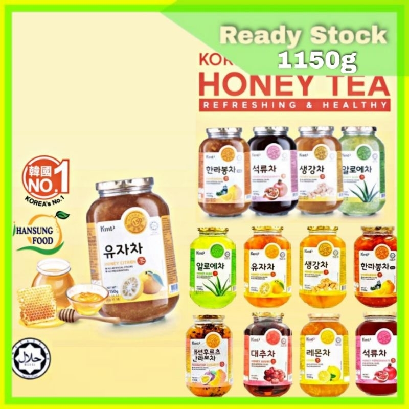 EXP 12/2025 韩国蜂蜜茶 Kmt Korean Hansung Honey Tea Citron Ginger Lemon Pomegranate Aloe Passionfruit ...