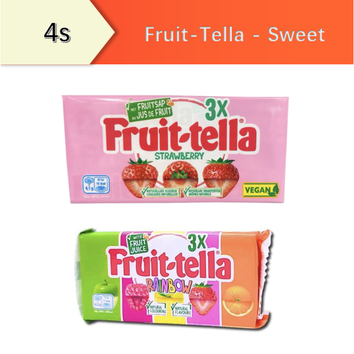 Fruit-Tella - Sweet Favorites With Fruit Juice (3-4 Sticks) 123g Soft ...