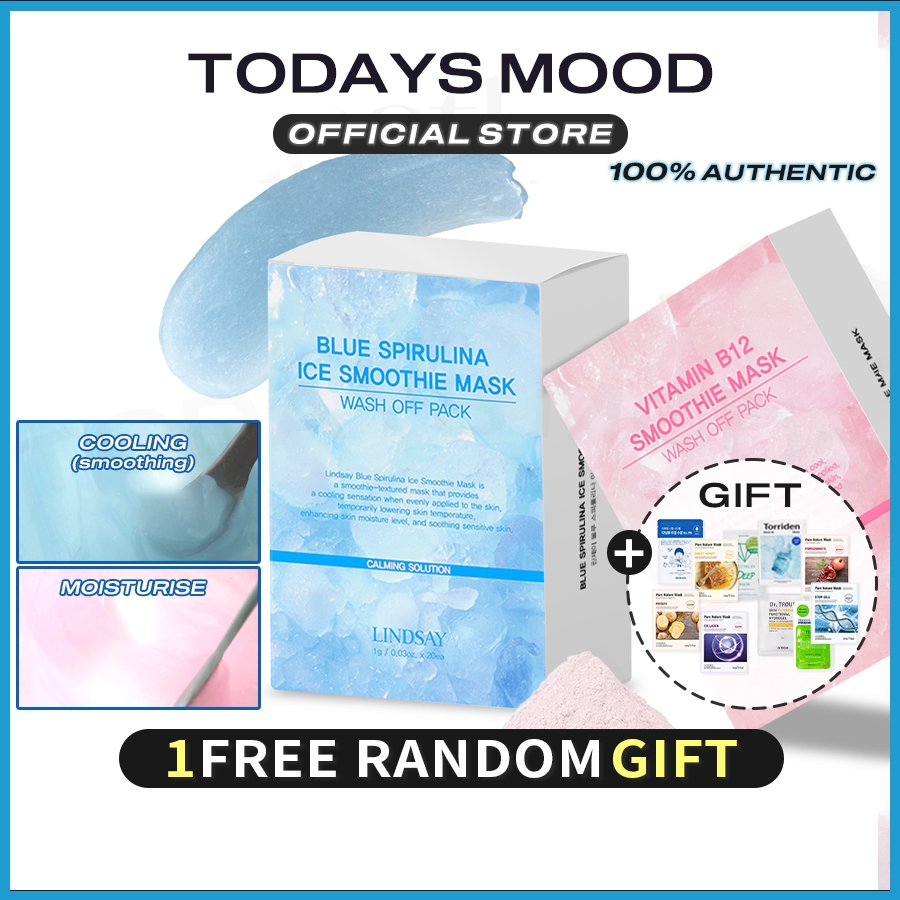 [LINDSAY] ICE Smoothie Mask 1g x 20ea | Korean Face Pack Powder Soothing Brightening | Shopee ...