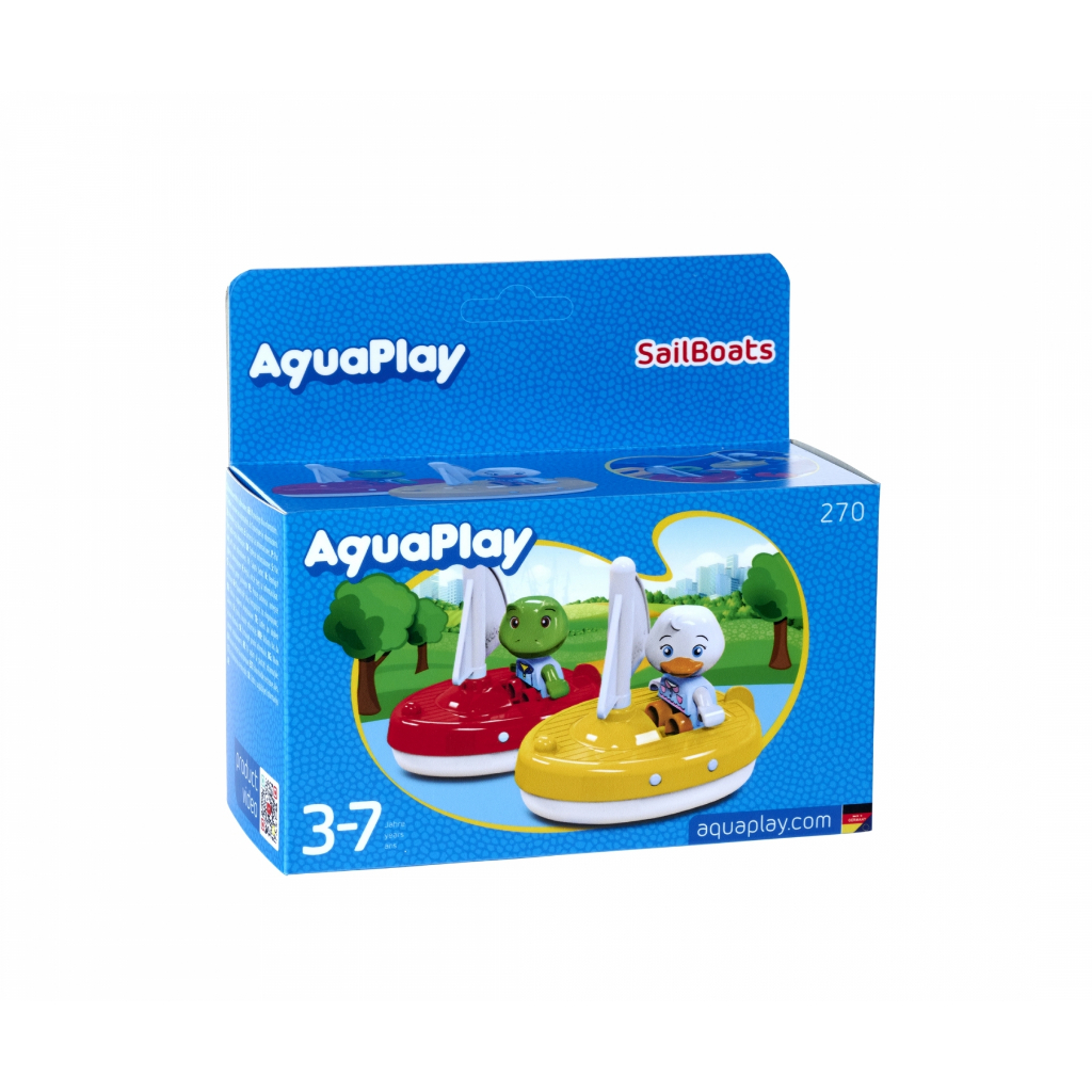 AQUAPLAY 2 SAILBOATS W/ FIGURES (NILS FROG & LOTTA DUCK) | Shopee Malaysia
