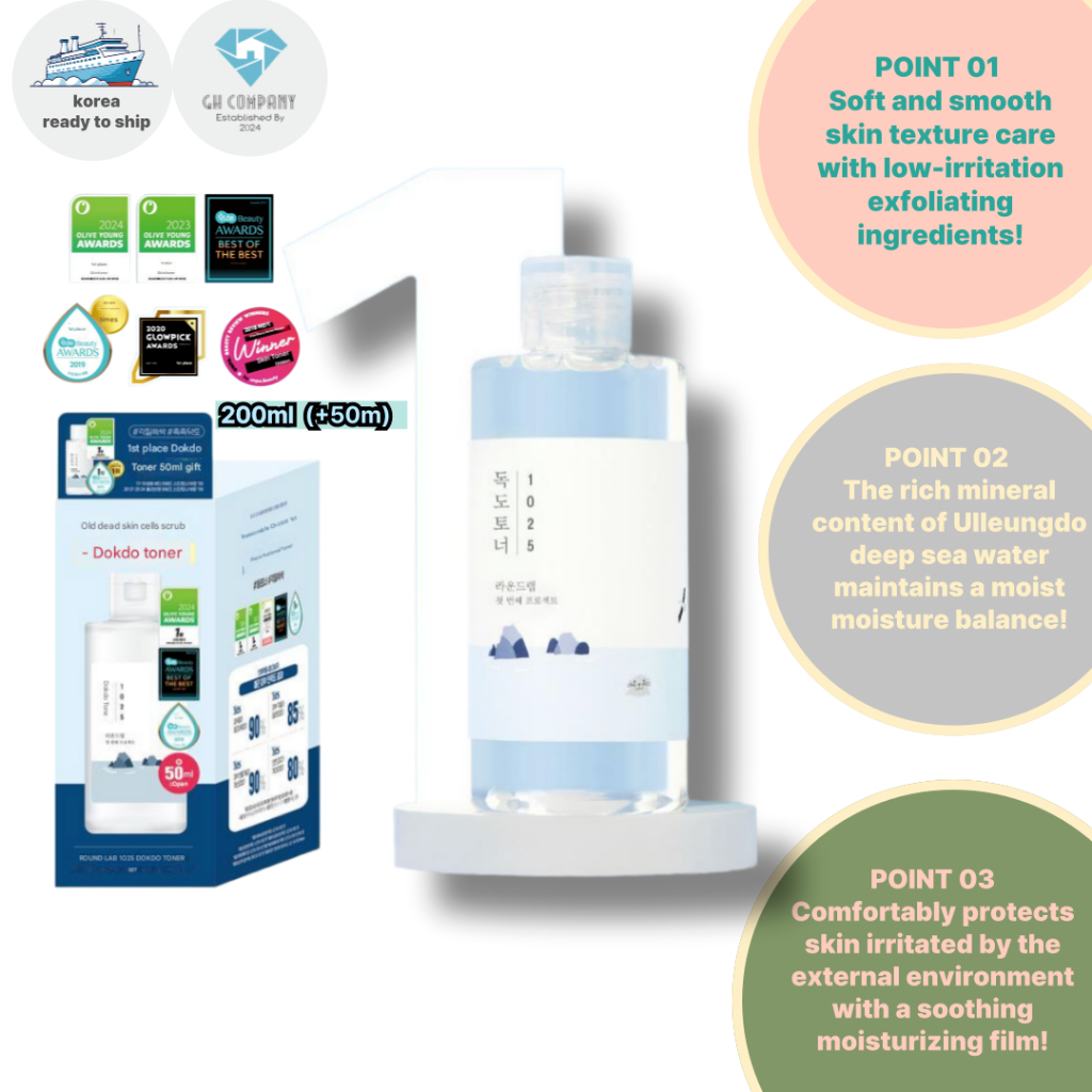 Round Lab 1025 Dokdo Toner 200ml Plan (+50ml) | Shopee Malaysia
